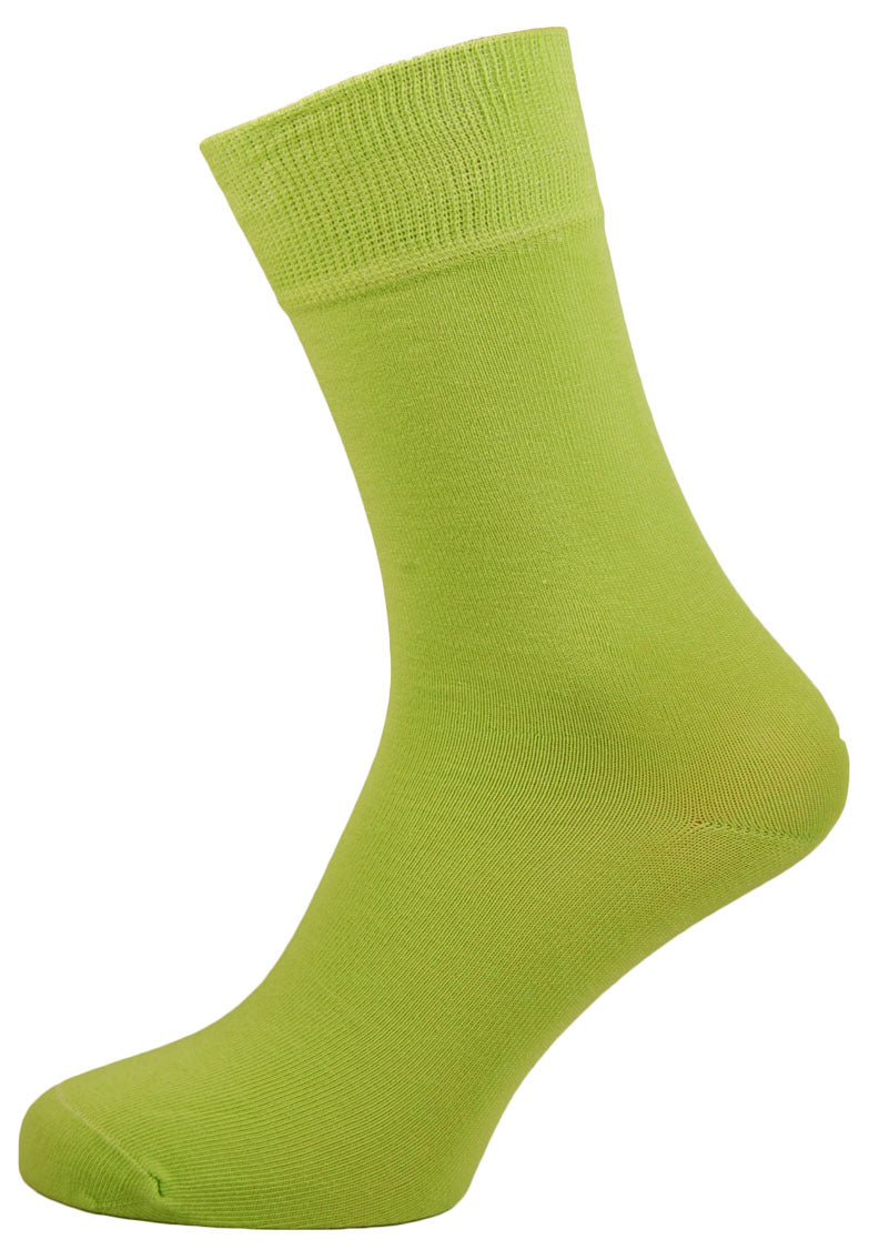 Lime Green Cotton Socks | socksupermarket