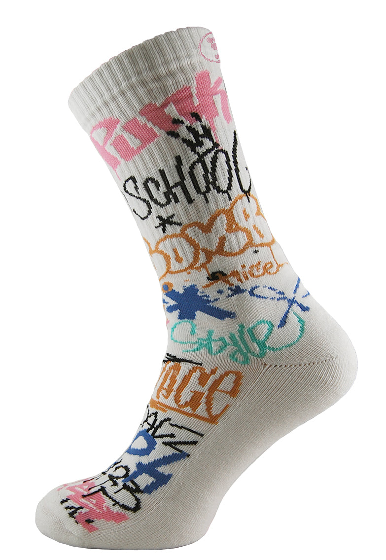 1 Pair Toe Rags® Crew Street Ecru – socksupermarket